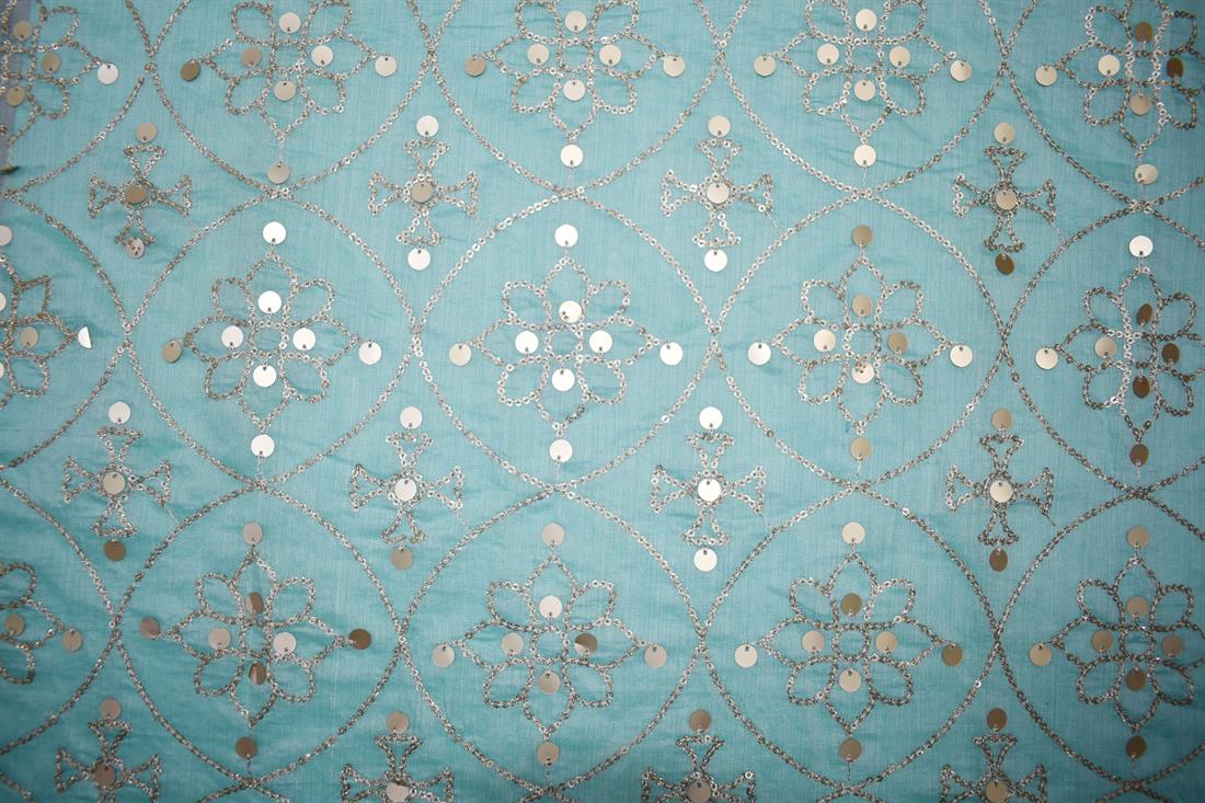Embroidery on Cotton Organza Fabric.