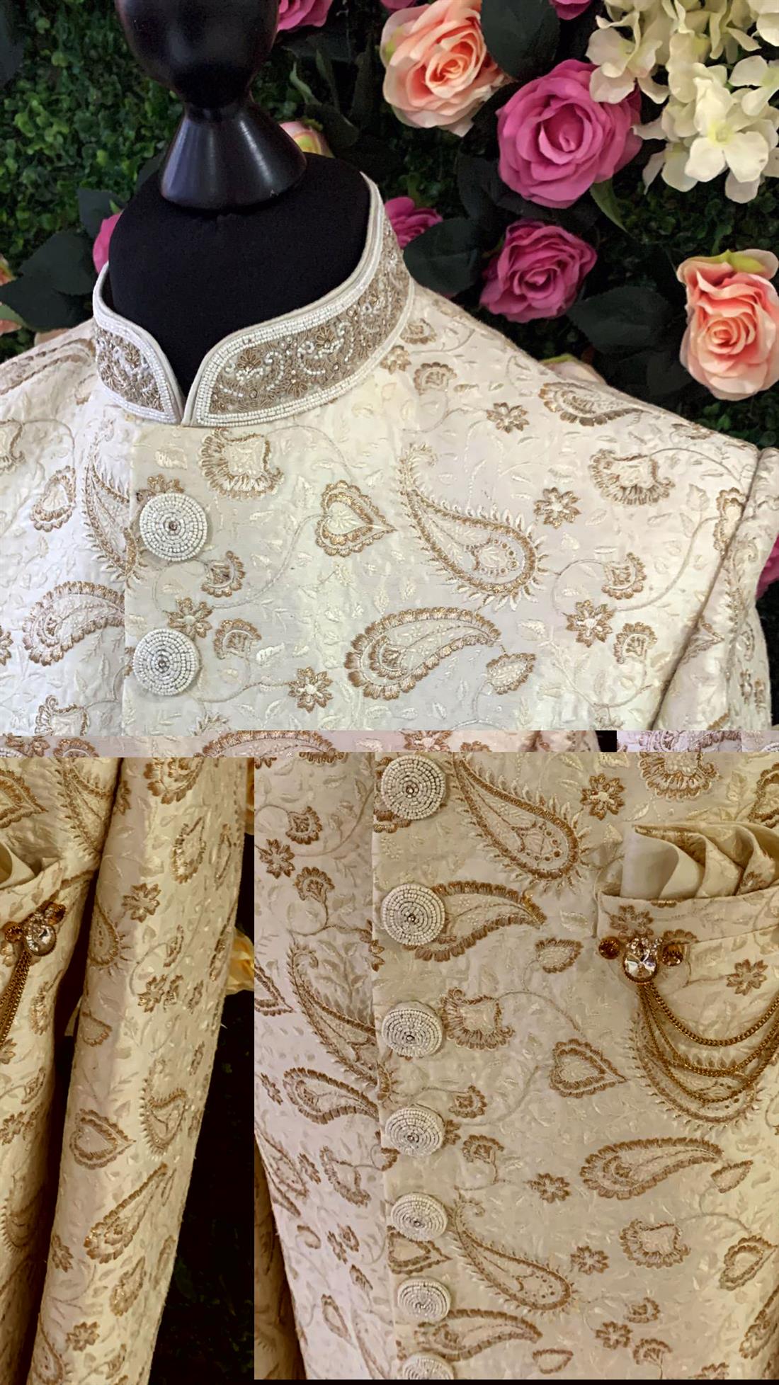 MENS SHERWANI - SEN-6309-A - Bombay Stores Fabrics